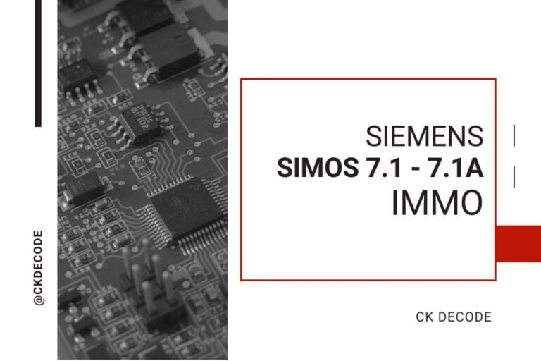 Siemens SIMOS 7.1 - 7.1A Immo Off (VW, Audi, Skoda, Seat) - CKECU