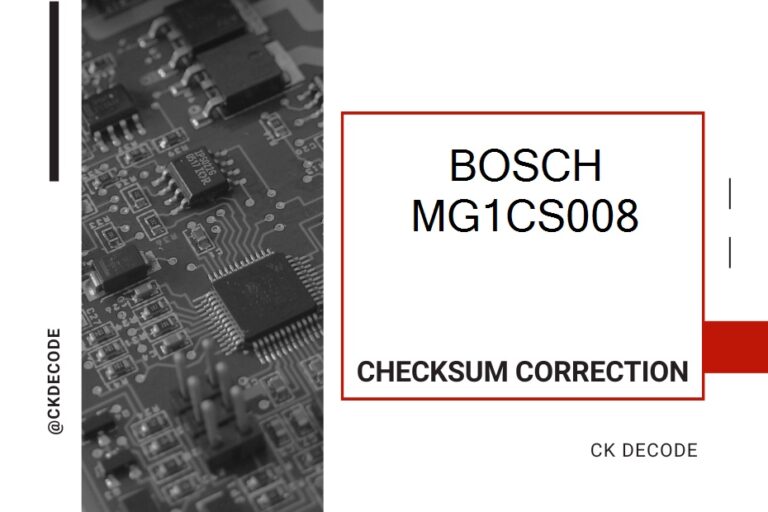 Checksum correction software: Fix online with CK Decode - CKECU